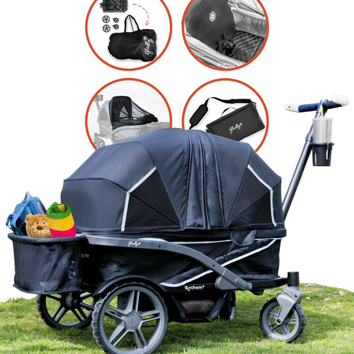 Eclipse Adventure Bundle with Anthem Deluxe All-Terrain Stroller Wagon ...
